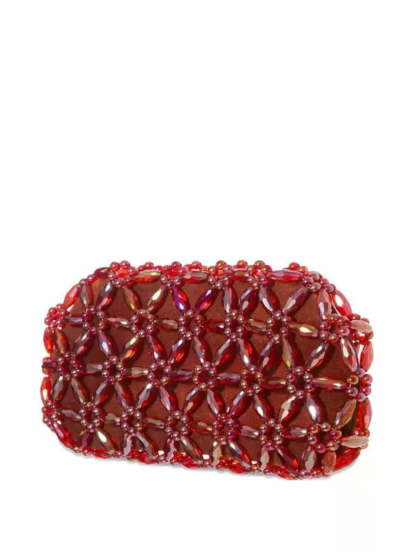 0711 TBILISI Tebea Embellished Clutch Bag - Red