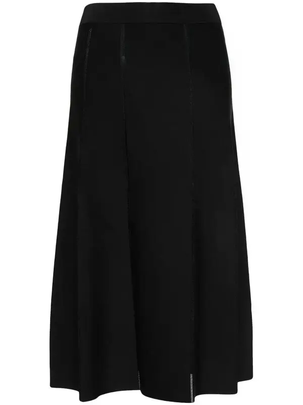 Zimmermann Ribbed Knit A-line Midi Skirt