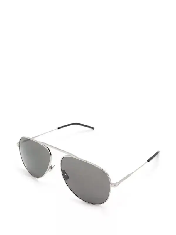 Saint Laurent Pilot Frame Sunglasses - Silver