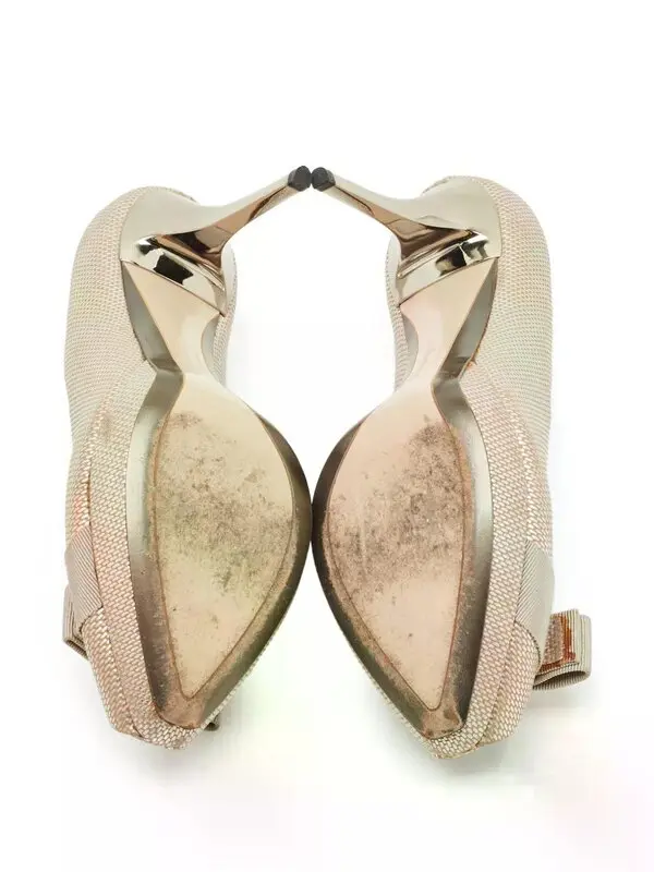 FERRAGAMO Vara Bow Peep-toe Pumps