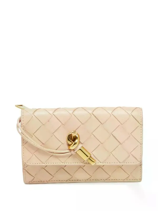 Bottega Veneta Andiamo Intrecciato Wallet - Neutrals