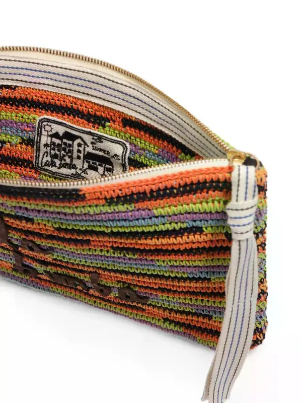 Bimba Y Lola Large Plaited Clutch Bag - Orange