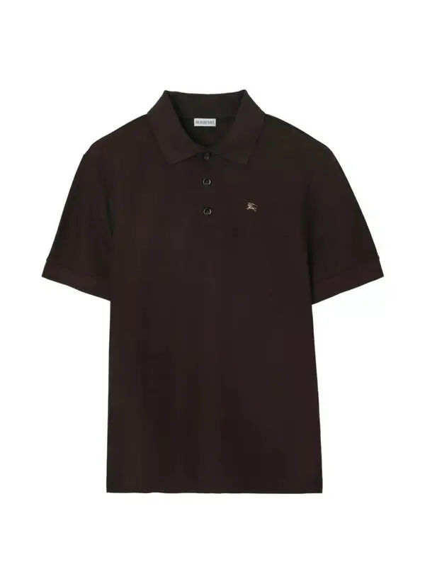 Burberry Logo-embroidered Polo Shirt - Brown