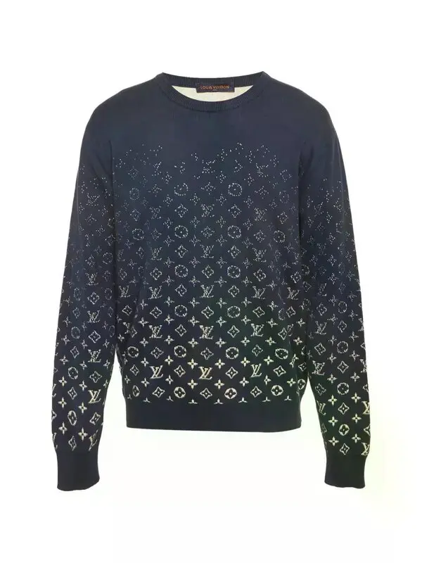 LOUIS VUITTON Monogram Gradient Crew Neck Sweater