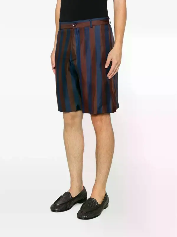 Fendi Striped Silk Shorts