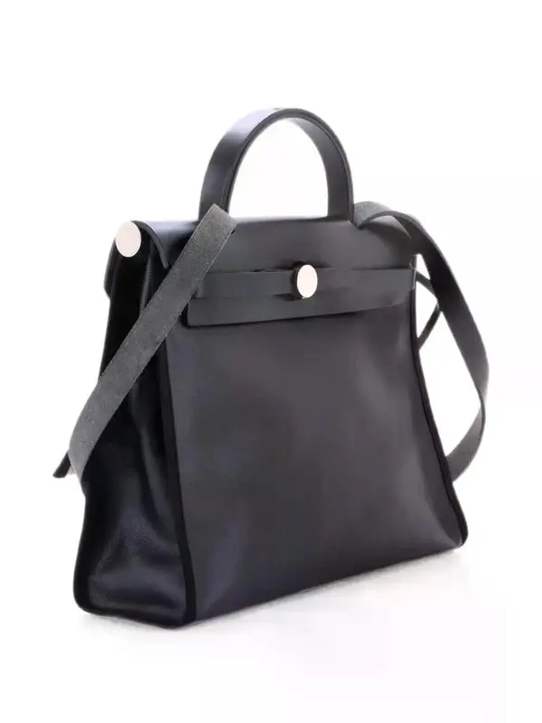 Hermès Herbag Zip Berline 31 Shoulder Bag In Vache Canvas And Leather