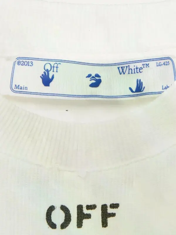 Off-White Logo-print Rib-knit T-shirt - White