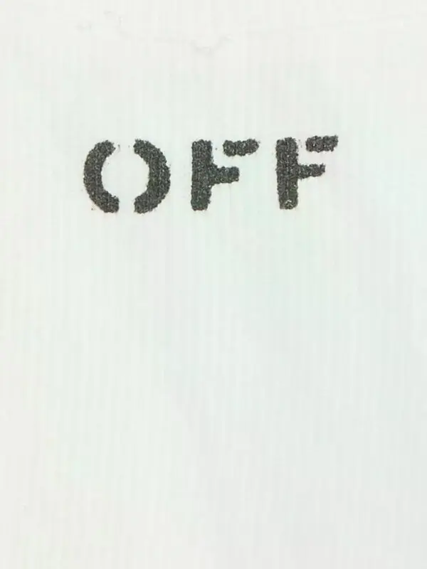 Off-White Logo-print Rib-knit T-shirt
