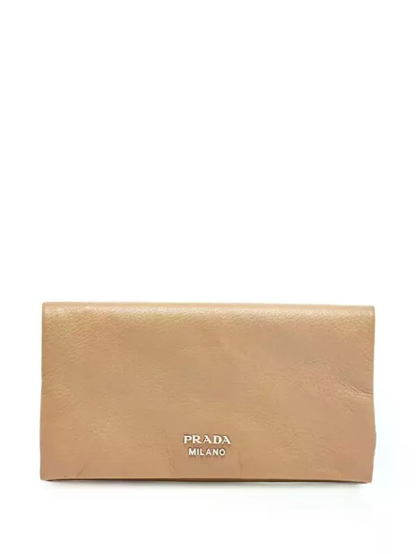 Prada Tan Cervo Leather Wallet - Neutrals