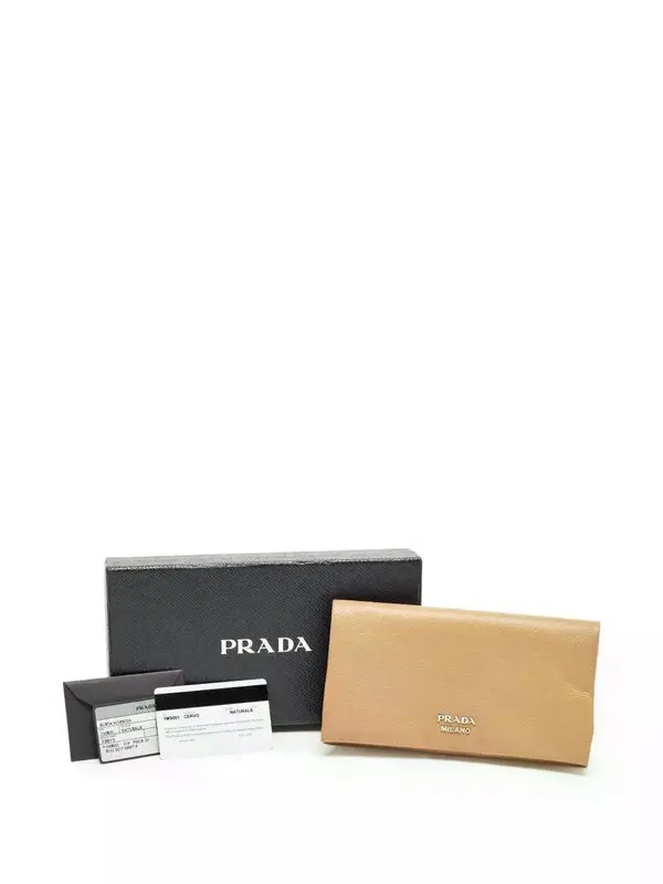 Prada Tan Cervo Leather Wallet