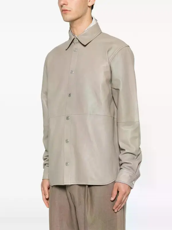 WON HUNDRED Long-sleeve Leather Shirt
