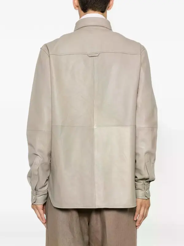WON HUNDRED Long-sleeve Leather Shirt