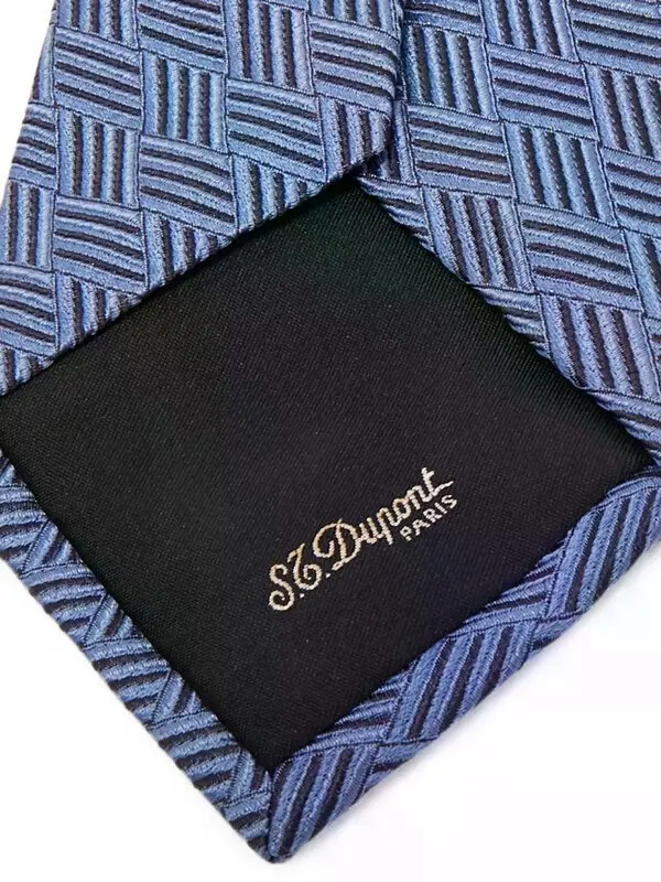 S.t. Dupont Patterned Silk Tie