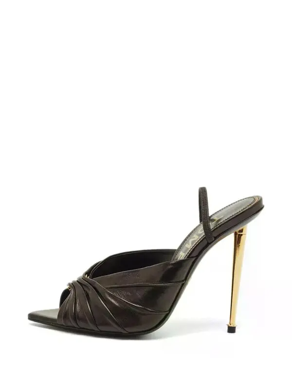 TOM FORD Pleated Slingback Sandals