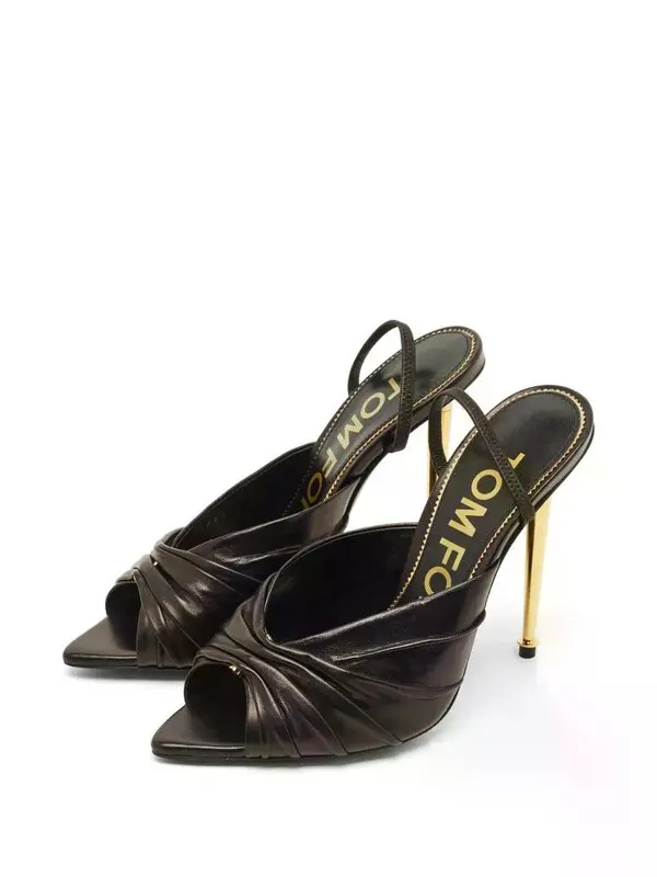 TOM FORD Pleated Slingback Sandals