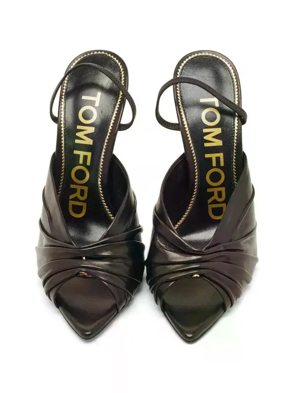 TOM FORD Pleated Slingback Sandals