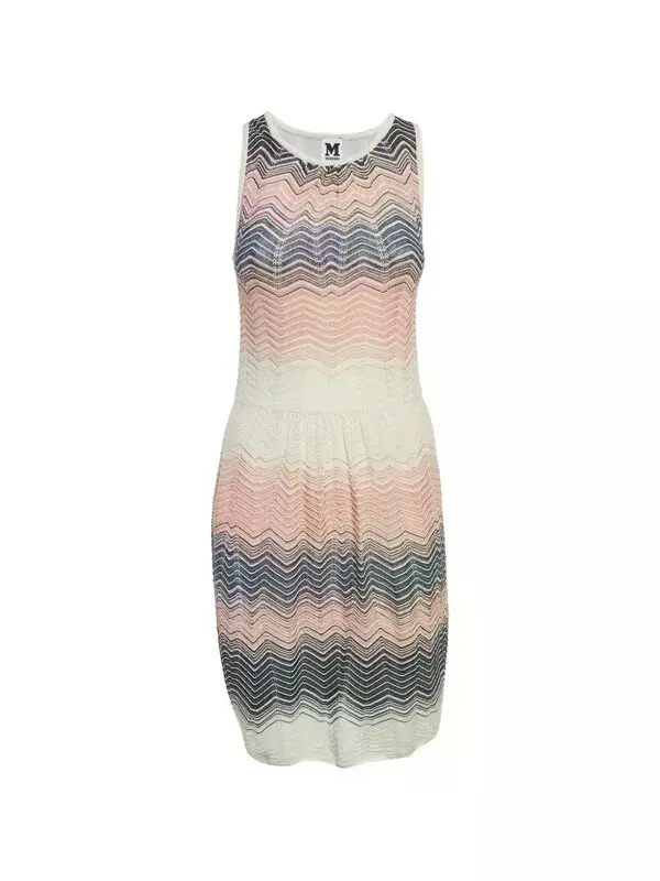 Missoni Sleeveless Zig-zag Knit Mini Dress - Neutrals