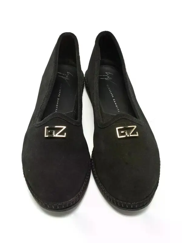 GIUSEPPE ZANOTTI Suede Loafers With Gz Logo Plaque