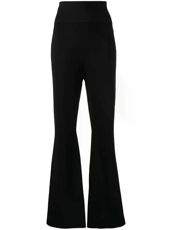 Stella McCartney High-waisted Flared-leg Trousers - Black