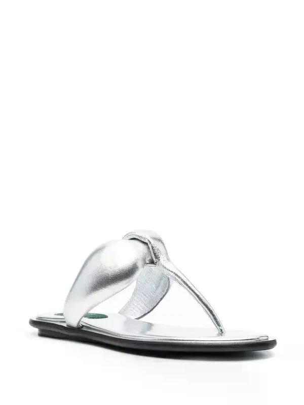 Emilio Pucci Metallic-effect Thong Sandals