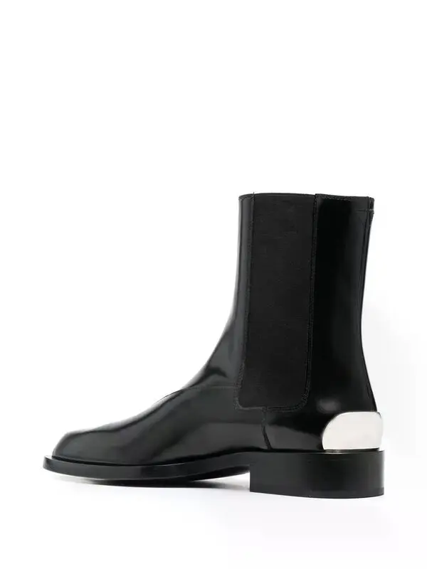 JIL SANDER Pointed Leather Ankle Boots