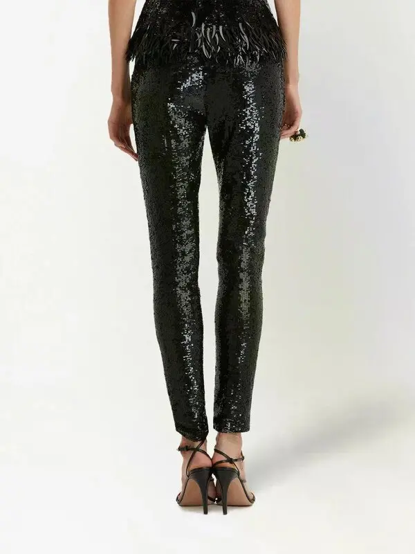 Oscar De La Renta Embellished Skinny Trousers