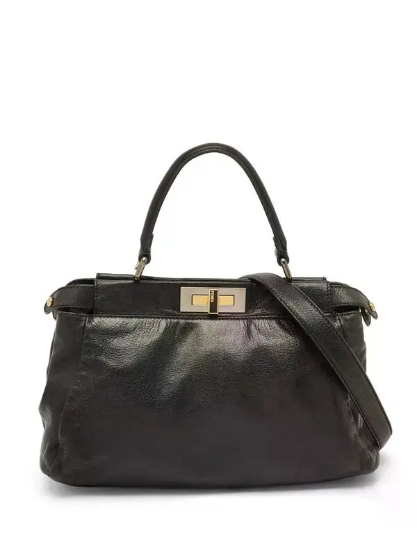 Fendi Medium Peekaboo Shoulder Bag - Black