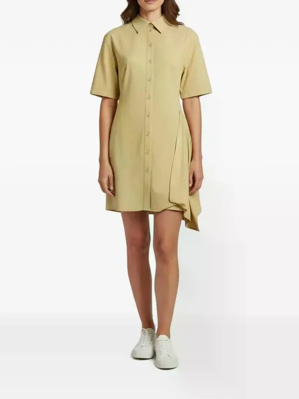 Jacquemus Draped Shirt Dress With Cut-out Detail