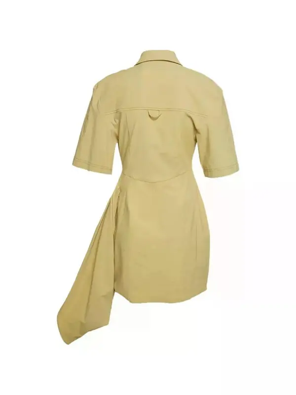 Jacquemus Draped Shirt Dress With Cut-out Detail