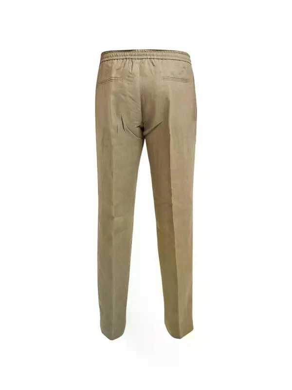 MICHAEL COAL Drawstring Linen Trousers