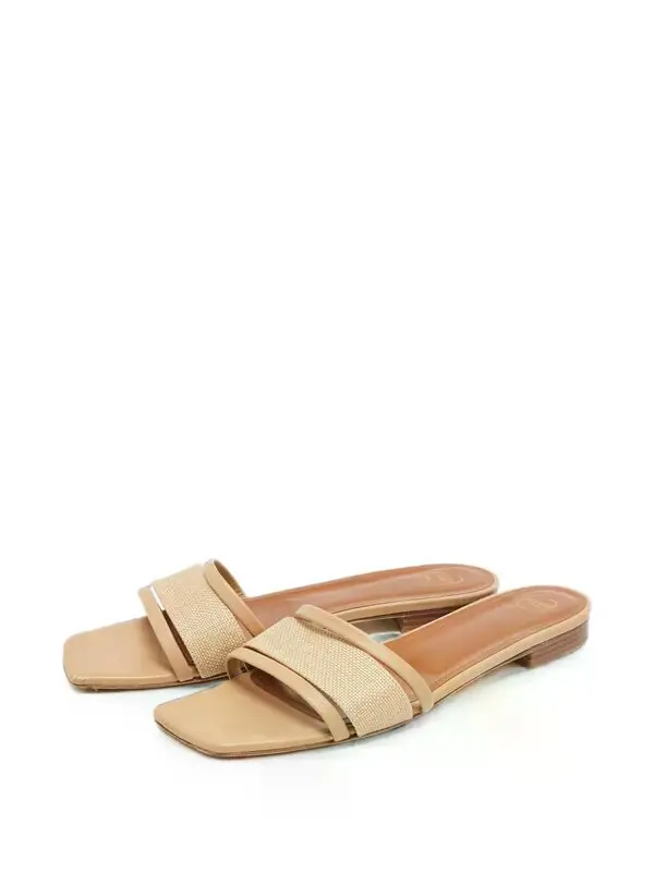 MALONE SOULIERS Beige Woven Strap Sandals