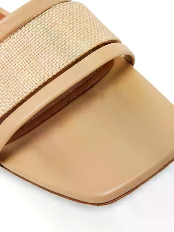 MALONE SOULIERS Beige Woven Strap Sandals