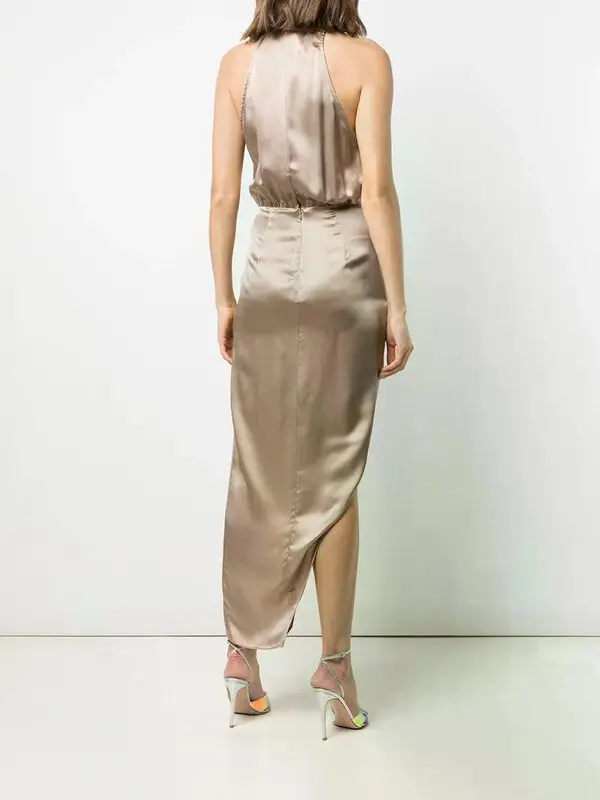Michelle Mason Asymmetrical Halterneck Silk Dress
