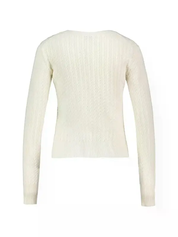 Kenzo Signature Embroidered Cable-knit Sweater