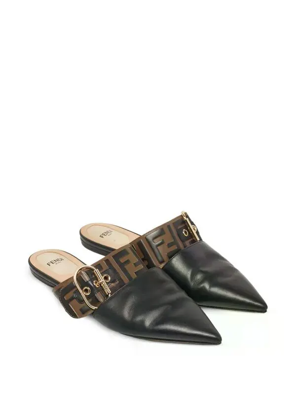 Fendi Zucca Pointed-toe Mules