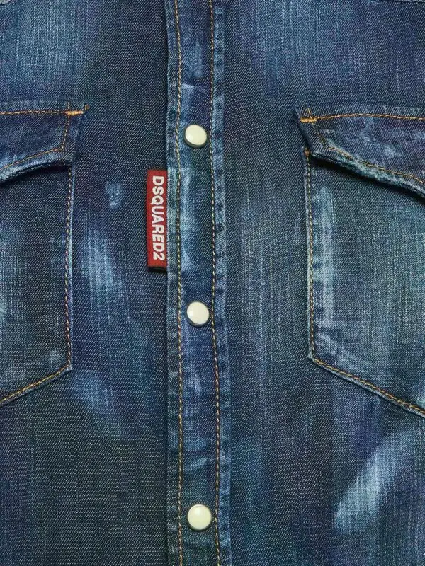 Dsquared2 Distressed Denim Shirt