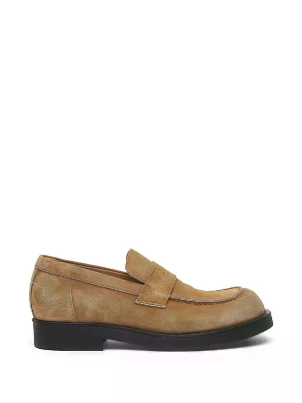 MAISON MARGIELA Washed-suede Biker Loafers