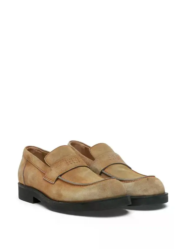 MAISON MARGIELA Washed-suede Biker Loafers