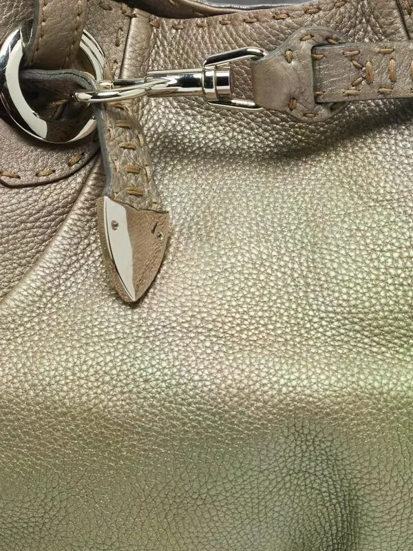 Fendi Pomodorino Selleria Shoulder Bag - Grey