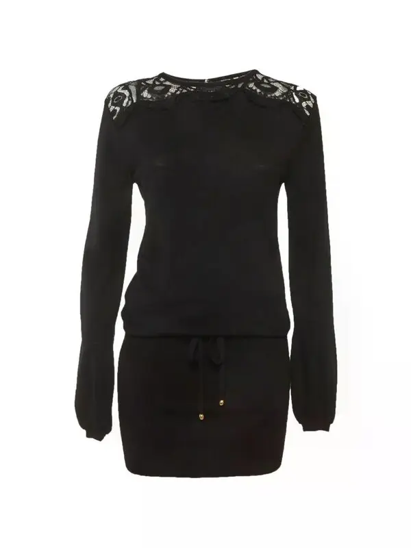 Emilio Pucci Lace-trim Wool Mini Dress