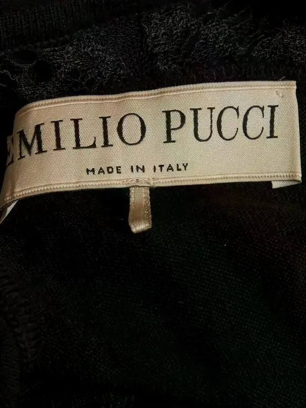 Emilio Pucci Lace-trim Wool Mini Dress