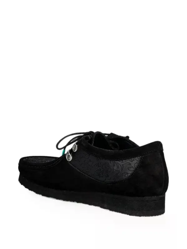 Clarks Embroidered Wallabee Boots - Black