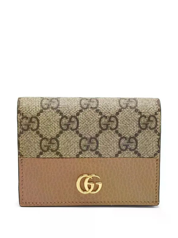 Gucci Gg Marmont Panelled Cardholder - Neutrals
