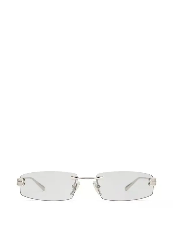 Balenciaga Gossip Rectangle Sunglasses - Silver