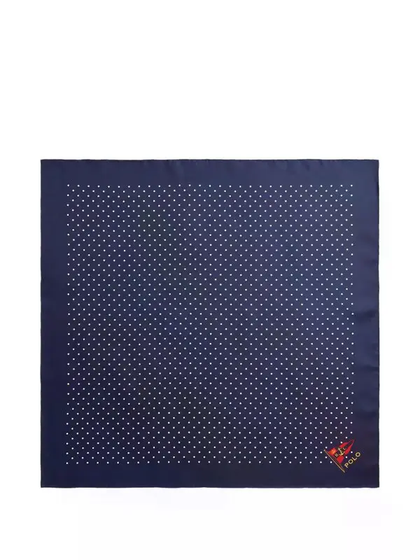 Polo Ralph Lauren Nautical Polka-dot Silk Scarf - Blue