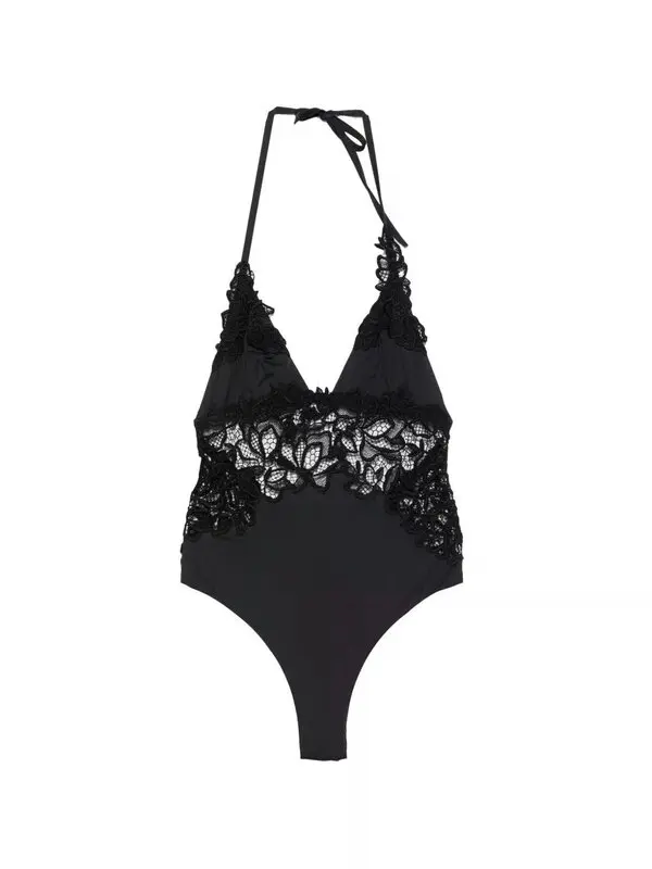 Ermanno Scervino Lace-trimmed Swimsuit - Black