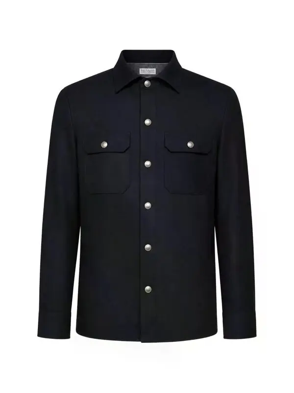 Brunello Cucinelli Virgin-wool Snap-button Shirt