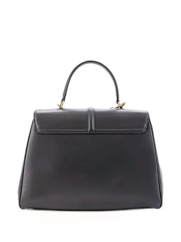 Celine 16 Top Handle Bag In Smooth Calfskin - Grey