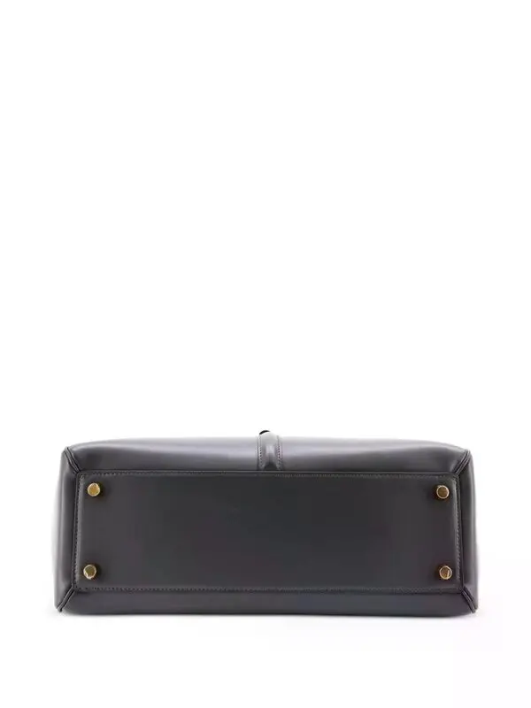 Celine 16 Top Handle Bag In Smooth Calfskin - Grey
