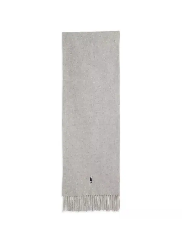 Polo Ralph Lauren Fringe-trim Scarf - Grey